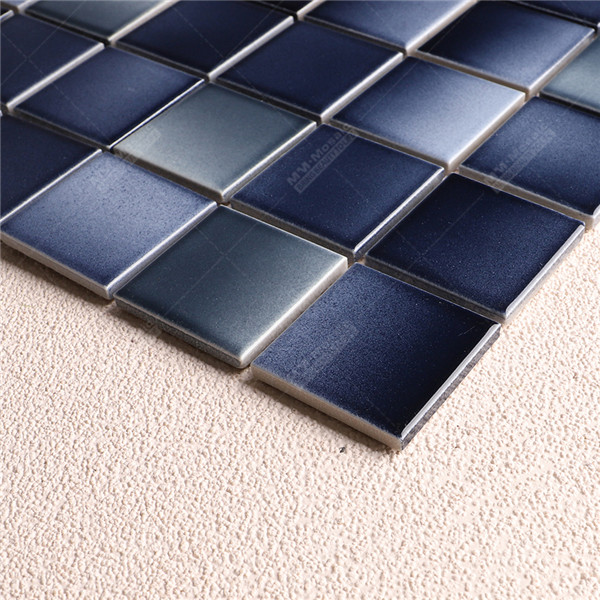 Foshan Manufacturer 2x2 Inch Ceramic Gradient Blue Square Mosaic Tile ...