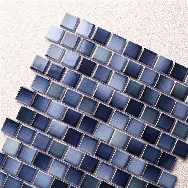 25mm Square Gradient Blue IGA1903, ceramic mosaic tiles, 1 inch square ...