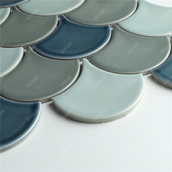 Wholesale Mixed Color Fish Scale Ceramic Mosaic Tiles for Kitchen ...