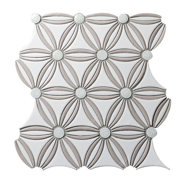 Foshan Factory Price Ceramic Daisy Flower Mosaic Tiles for Backsplash ...