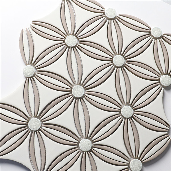 Foshan Factory Price Ceramic Daisy Flower Mosaic Tiles for Backsplash ...
