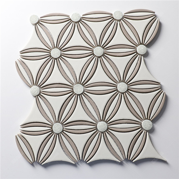 Foshan Factory Price Ceramic Daisy Flower Mosaic Tiles for Backsplash ...
