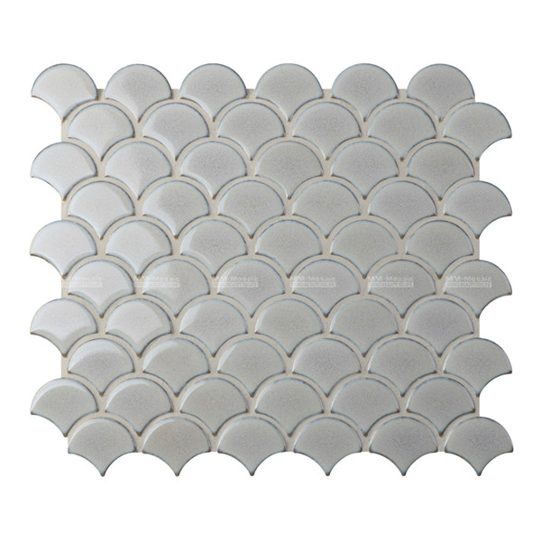 China Wholesaler Glossy Glazed Ceramic Grey Mosaic Kitchen Mini Fish ...