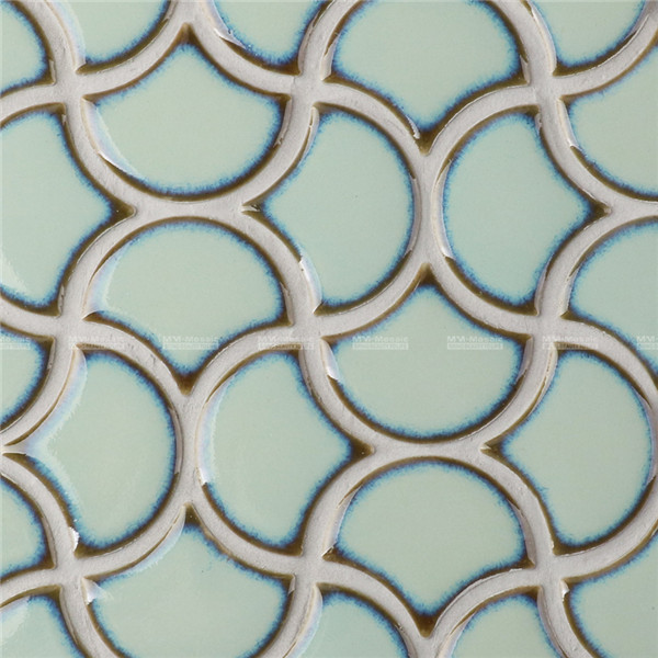 Cheap Distributor Price Wave Pattern Porcelain Mini Light Green Fish ...