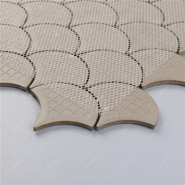 Wholesale Price Uneven Mould Surface Glazed Light Grey Mosaic Fish ...