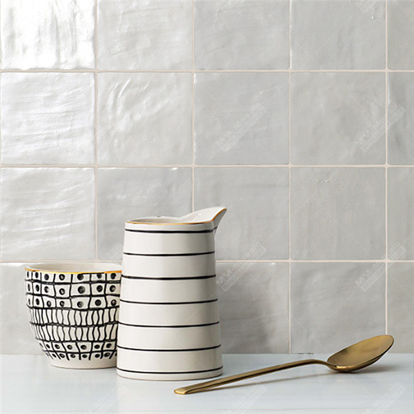 China Wholesale Distributor Glossy Glazed White Square 4"x4" Handmade ...