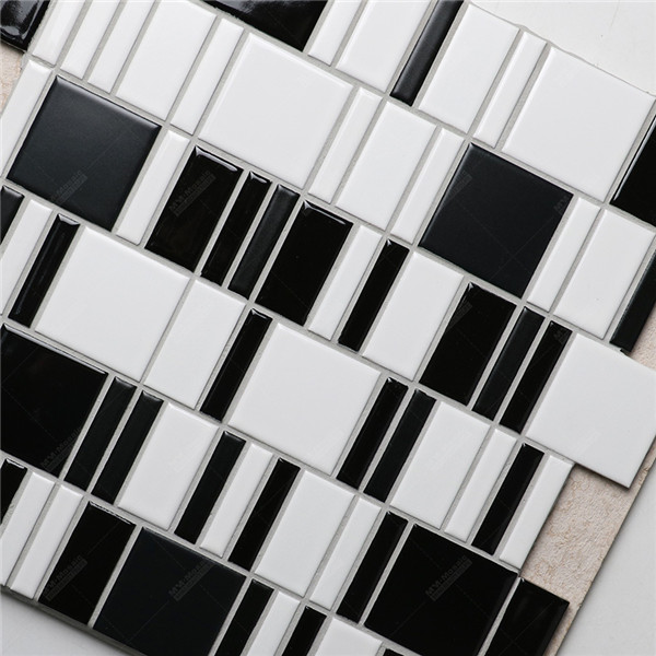 Best Price Piano Design Ceramic Glazed White and Black Mosaic Tiles for ...