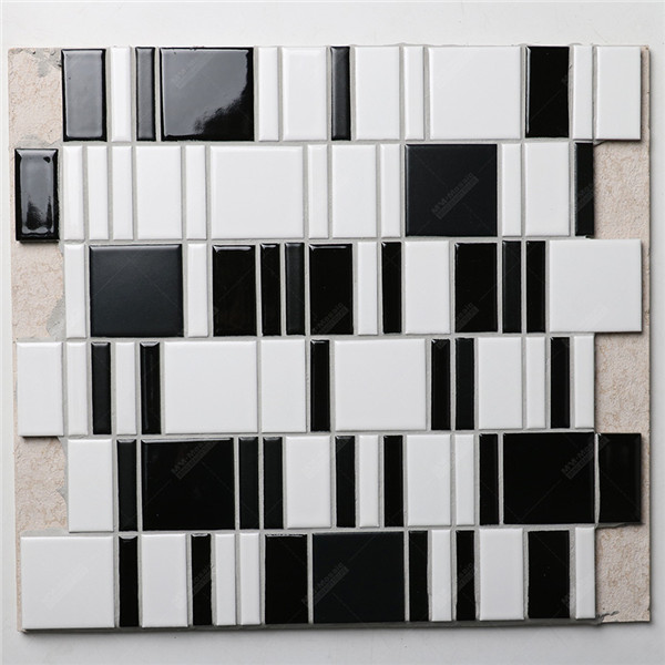Best Price Piano Design Ceramic Glazed White and Black Mosaic Tiles for ...