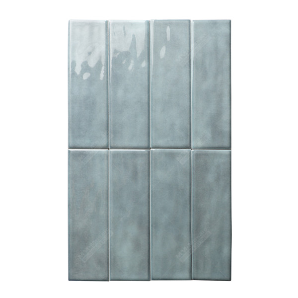 Foshan Wholesale 60x200mm Glazed Porcelain Light Blue Wavy Subway Tile ...
