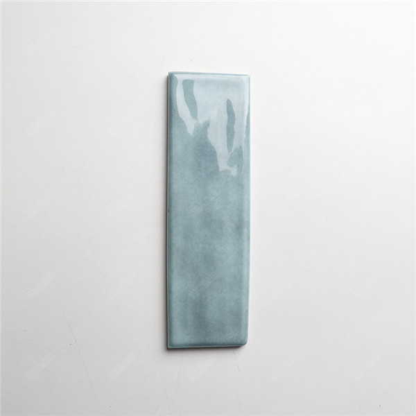 Foshan Wholesale 60x200mm Glazed Porcelain Light Blue Wavy Subway Tile ...