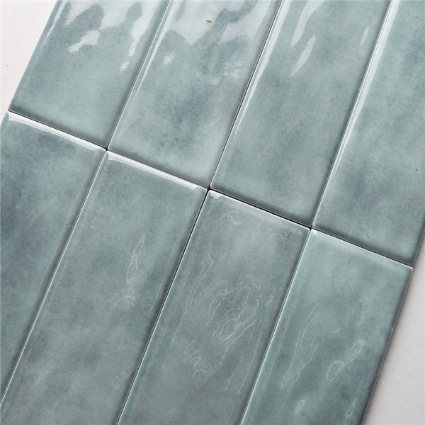 China Foshan Factory 60x200mm Glazed Porcelain Wavy Blue Shower Tile ...