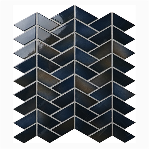 Foshan Wholesale Price Trapezoid Shape Porcelain Glazed Blue Ceramic ...