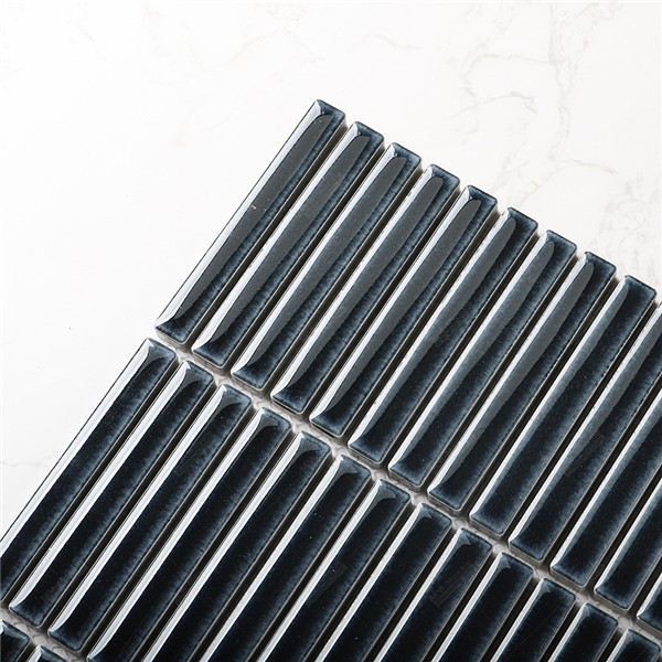 Foshan Manufacturere 12x92mm Stackbond Ceramic High Glossy Dark Blue ...