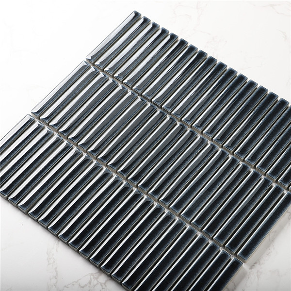 Foshan Manufacturere 12x92mm Stackbond Ceramic High Glossy Dark Blue ...