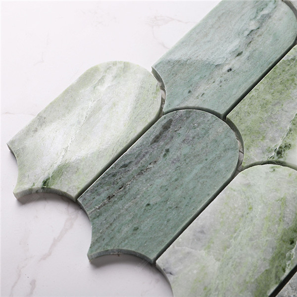 Foshan Manufacturer Polihsed Honed Ming Green Marble Mosaic Tiles ...