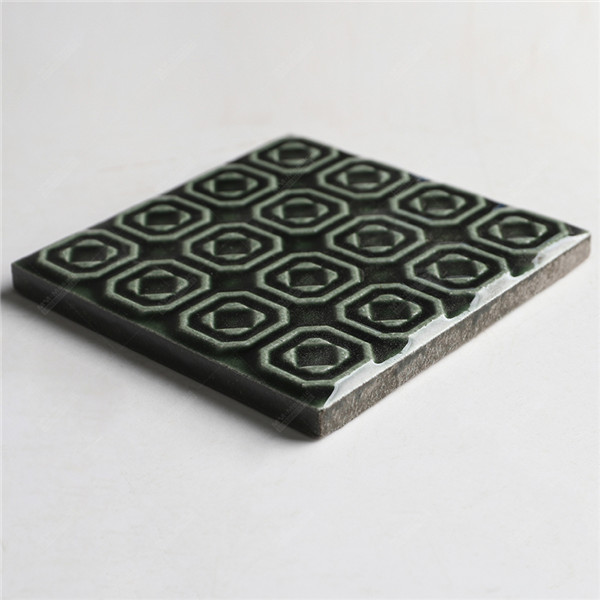 China Factory 4x4 Dark Green Small Square Subway Tile Bathroom Wall ...
