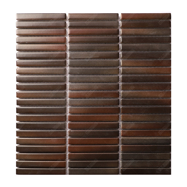 China Wholesale Stackbond12x92mm Matte Glazed Porcelain Kit Kat Bronze ...