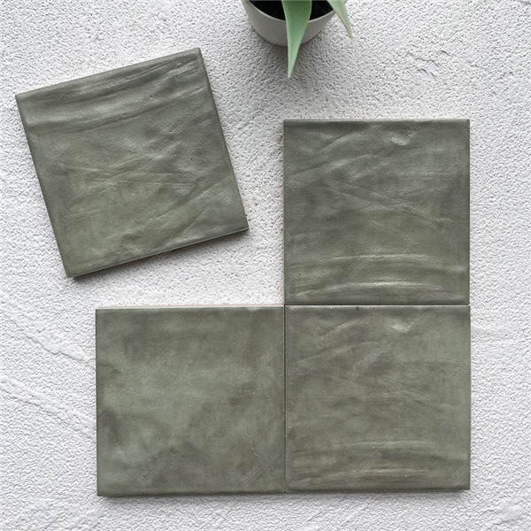 Foshan Wholesale 4x4 Glaze Ceramic Handmade Mint Green Square Tile | MM ...