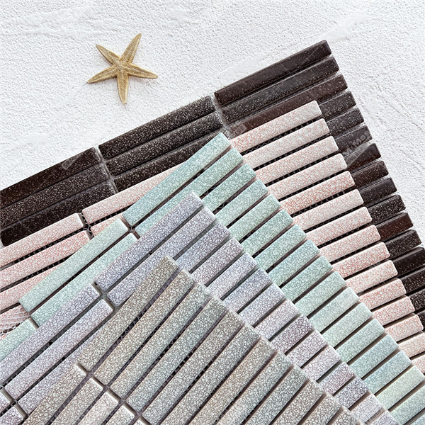 China Mosaic Manufacturer Pitting Surface Matte Mint Green12x92mm Mini ...