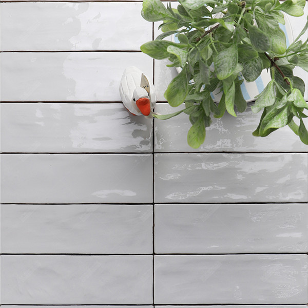 China Manufacturer Porcelain 65x200mm Wavy Glazed White Subway Tile ...