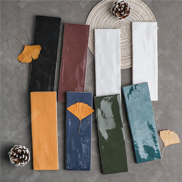 Foshan Factory Supply 65x200mm Wavy Green Subway Tile for Backsplash ...