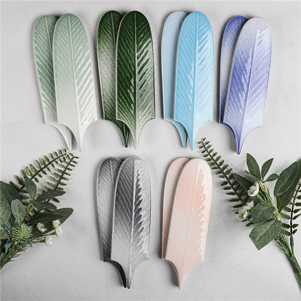 Foshan Mosaic Factory Gradient Glazed Cermaic Handmade Feather Tile for ...