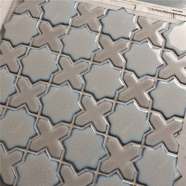 Foshan Manufacturer Star Cross Glazed Ceramic Grey Wall Bathroom Shower ...