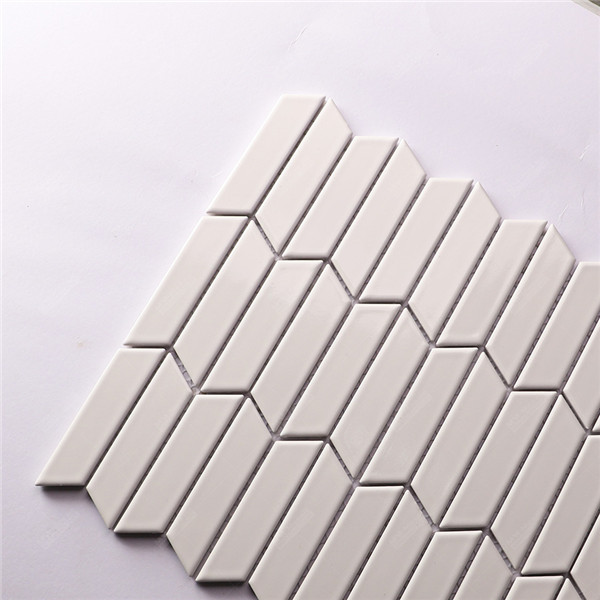 Foshan Factory Project Supply Parallelogram Shape Ceramic Matte White ...