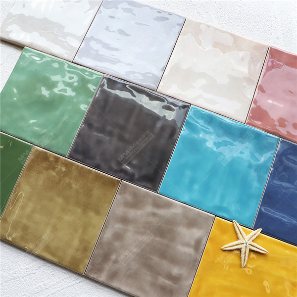 Foshan Manufacturer 120x120mm High Glossy Green Ceramic Square Bathroom ...