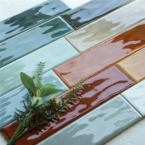China Foshan Manufacturer Handmade Wavy Surface High Glossy 3x12 Inch ...