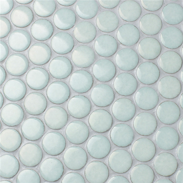 Foshan Project Supply Ceramic Glossy GLazed 28mm Jumbo Penny Round Tile ...