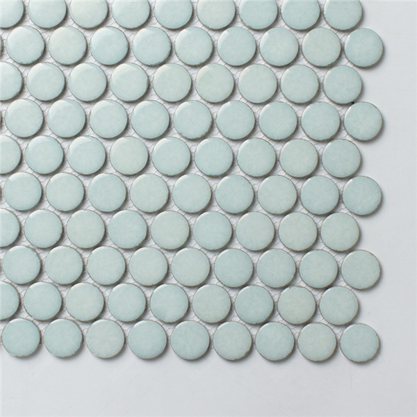 Foshan Project Supply Ceramic Glossy GLazed 28mm Jumbo Penny Round Tile ...