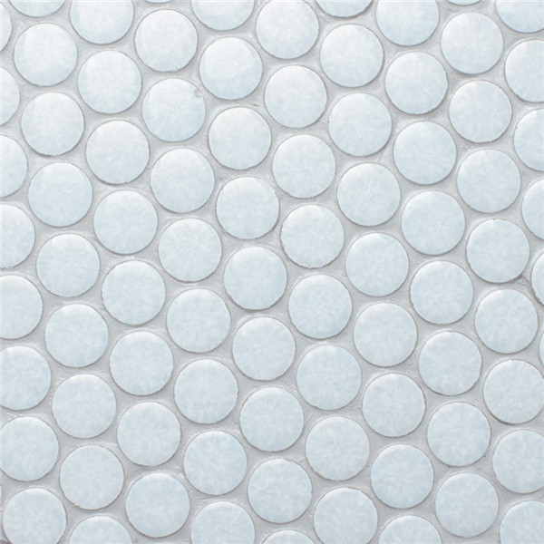 China Manufacturer Ceramic 28mm Jumbo Penny Round Light Blue Mosaic ...