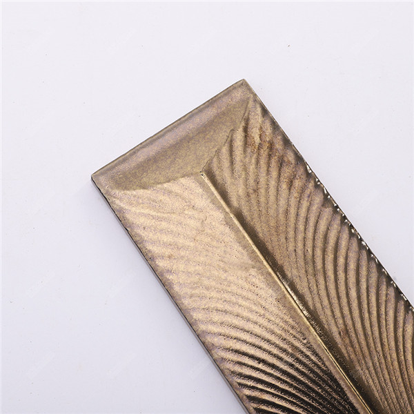 Wholesale Factory Price Premium Gold Glazed Porcelain 3D Feather Wall ...