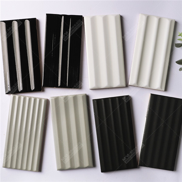 China Factory Rippled Surface 3x6 White Subway Tile for Backsplash Wall ...