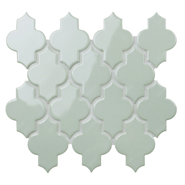 Wholesale Price Moorish Style Glossy Porcelain Light Green Arabesque ...