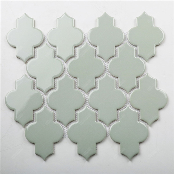 Wholesale Price Moorish Style Glossy Porcelain Light Green Arabesque ...