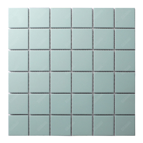 MM-Mosaic | Classic 2 Inch Square Porcelain Blue Mosaic Floor Tile ...