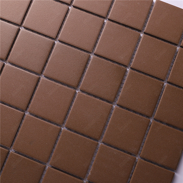 MM-Mosaic | 2"x2" Square Unglazed Ceramic Brown Mosaic Bathroom Anti ...