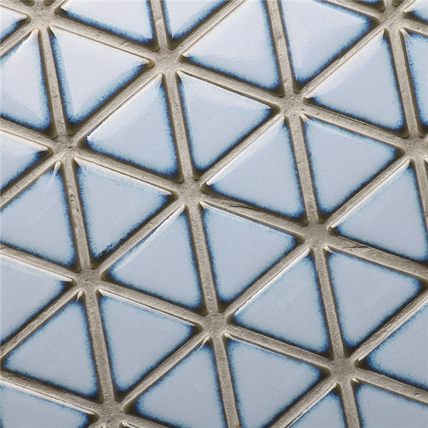China Wholesale Price 2" Regular Triangle Glazed Ceramic Blue Shower ...