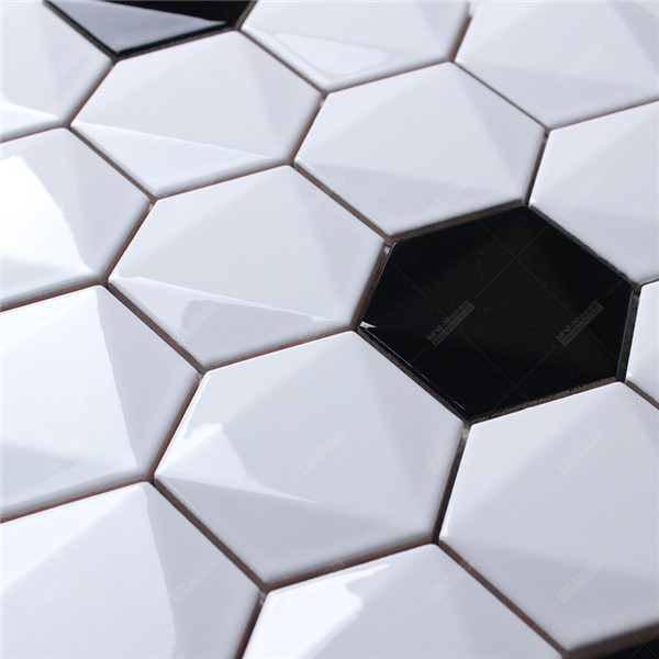 Wholesale Price Glazed Glossy Black Mixed White Color Porcelain 3d ...