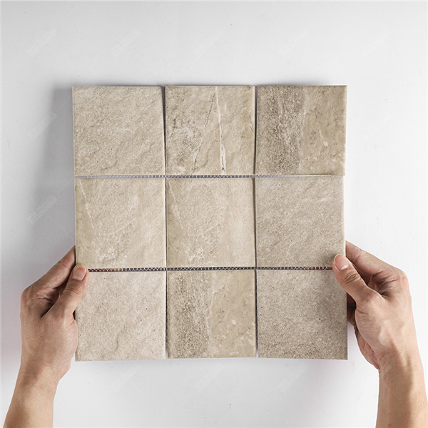 Foshan Factory Inkjet Marble Look Glazed Matte Porcelain 4x4 Bali Stone ...