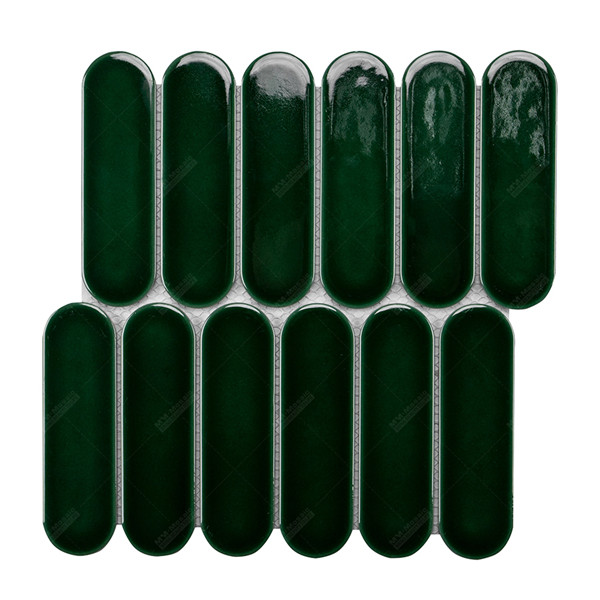 Wholesale Price Jumbo Oval Shape Porcelain Glossy Glazed Dark Green ...