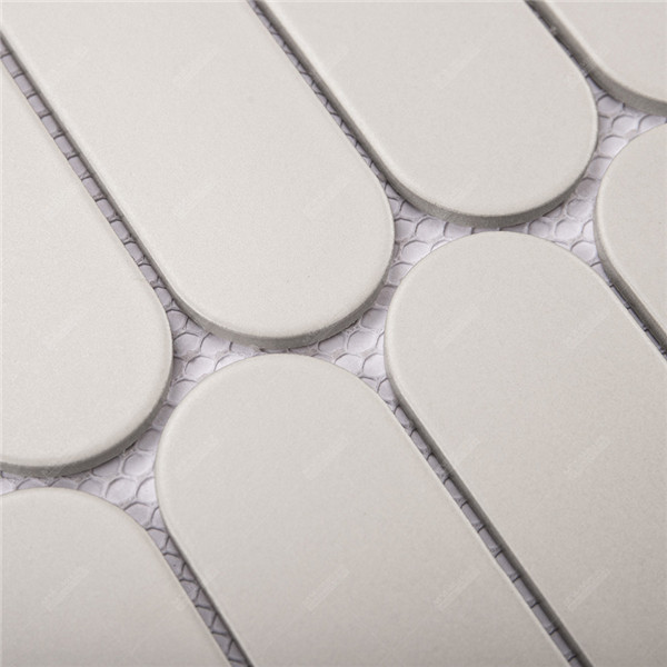 China Foshan Wholesale Jumbo Oval Shape Glazed Porcelain Matte White ...