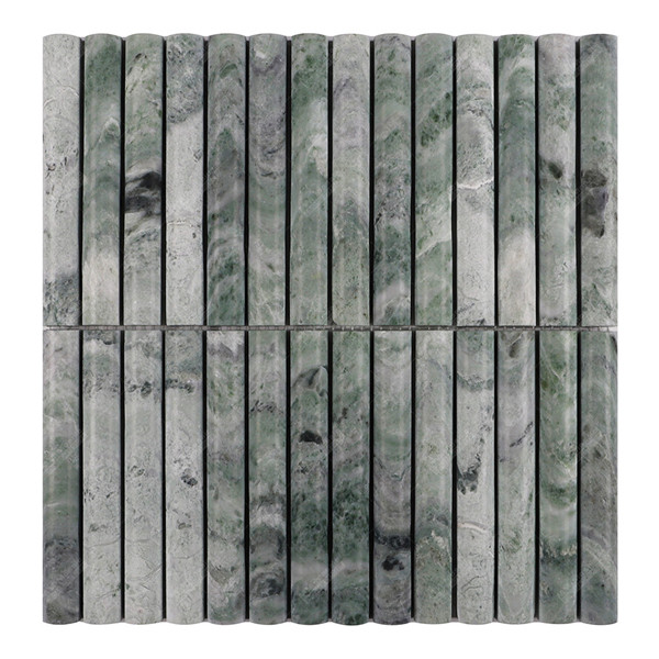 Wholesale Price Matte Arch 3D Curve Fluted Emeral Green Waterjet Marble ...