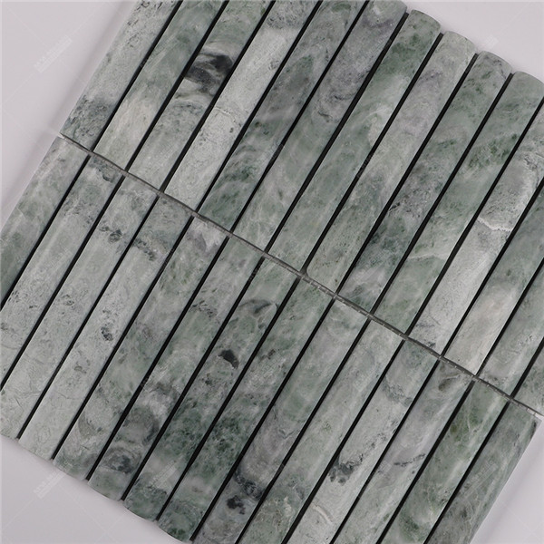 Wholesale Price Matte Arch 3D Curve Fluted Emeral Green Waterjet Marble ...