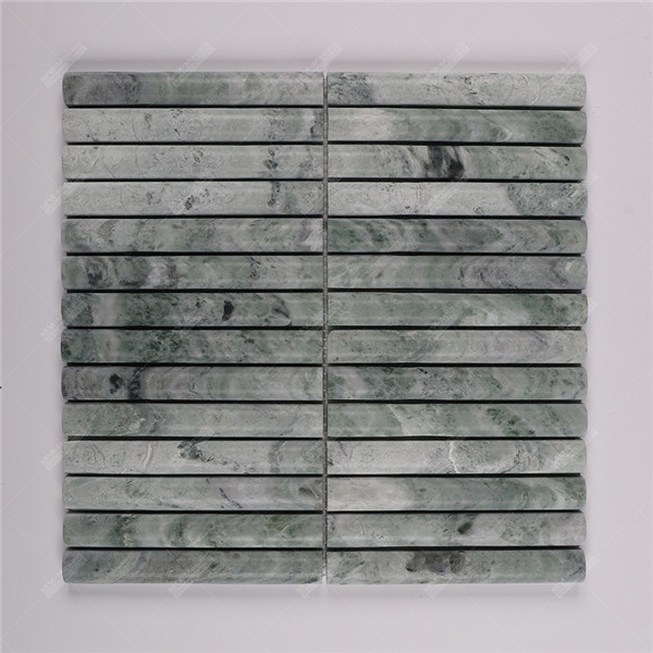 Wholesale Price Matte Arch 3D Curve Fluted Emeral Green Waterjet Marble ...