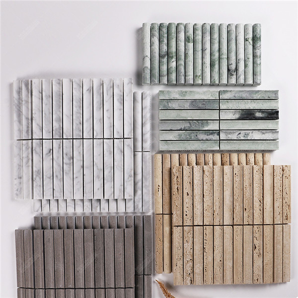 Wholesale Price 3D Curve Fluted Stackbond Strip Finger Bianco Carrara ...