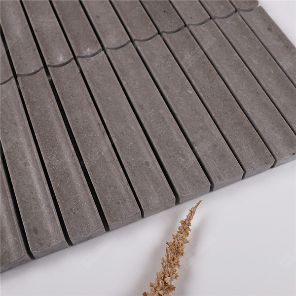 MM-Mosaic | Wholesale 3D Concave Curve Stackbond Finger Grey Marble ...