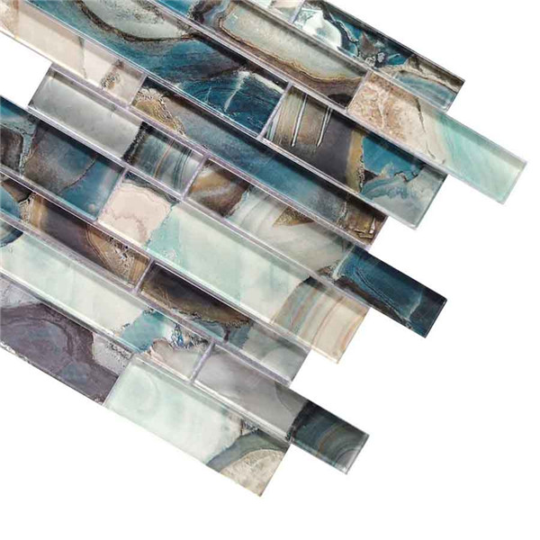 China Wholesale Price Laminated Linear Unique Glass Mosaic Tiles for ...